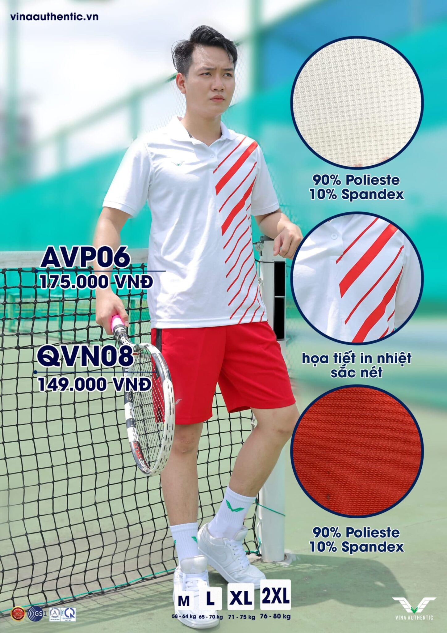 Áo Tennis - Vina Authentic Sport Cloting Brand